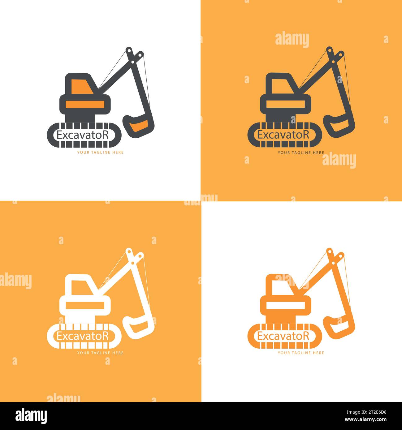 Excavator logo template vector. Heavy equipment logo vector for ...