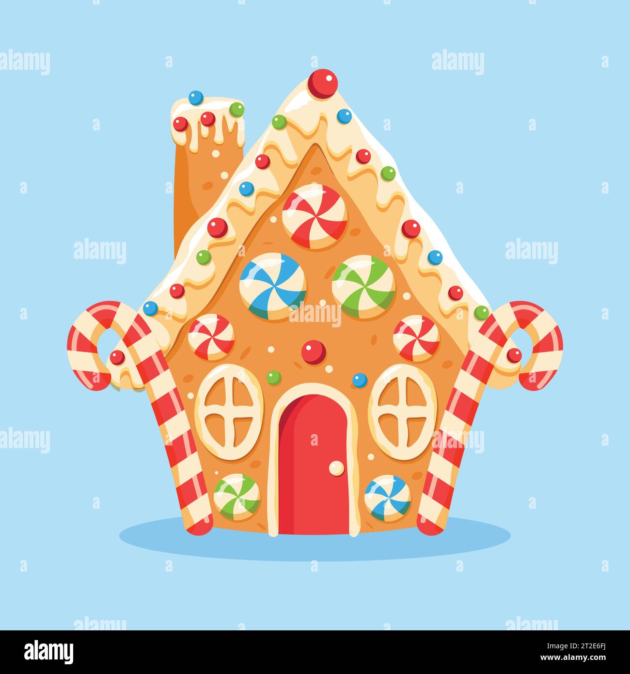 Gingerbread house shaped gingerbread cookies with decorations ...