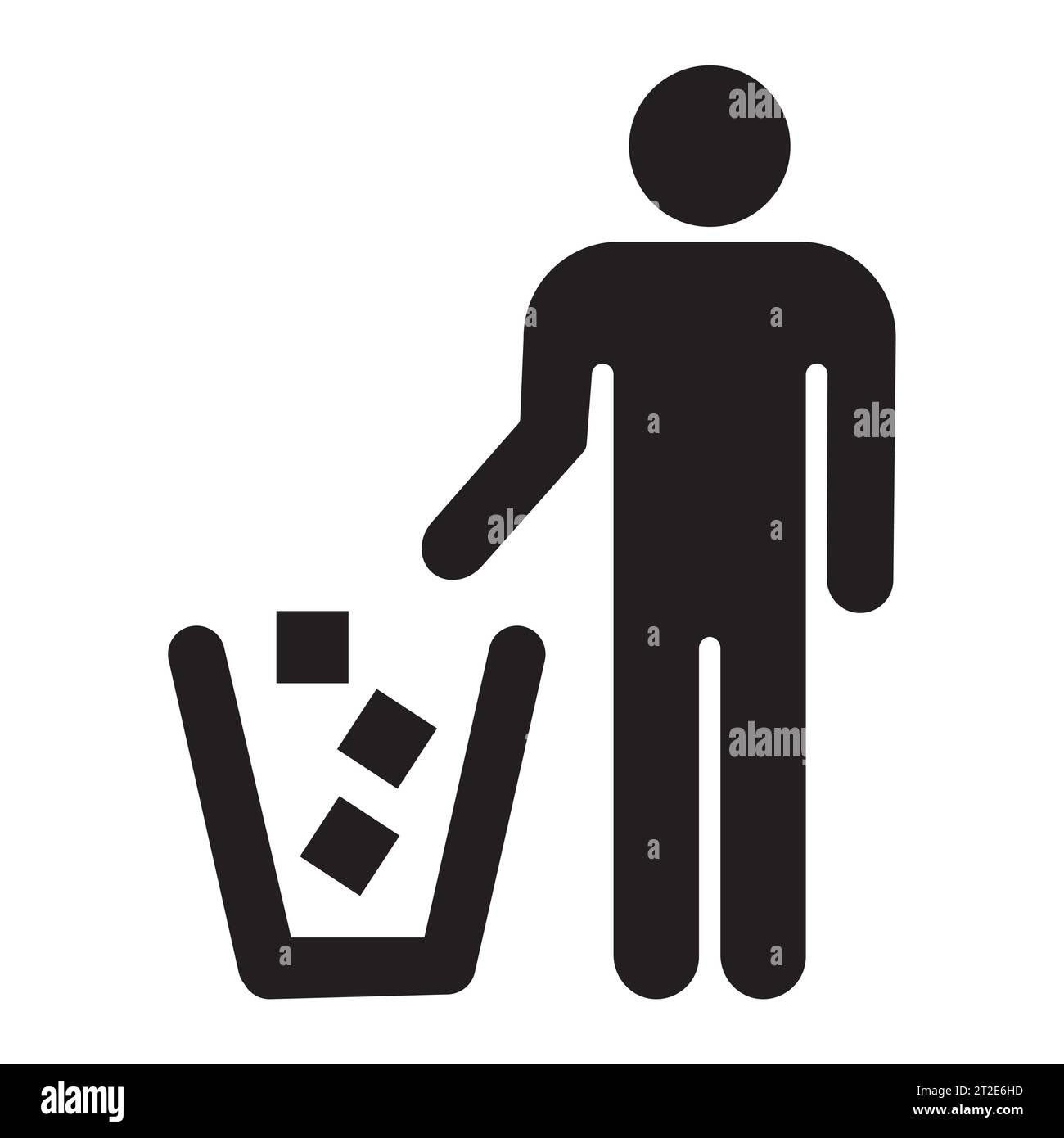 Garbage symbol. Do not litter sign. Trash icon. Logo on white ...
