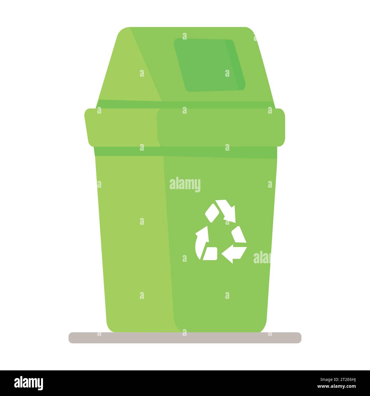 Garbage can vector icon, flat design of trash bin for recycable waste ...