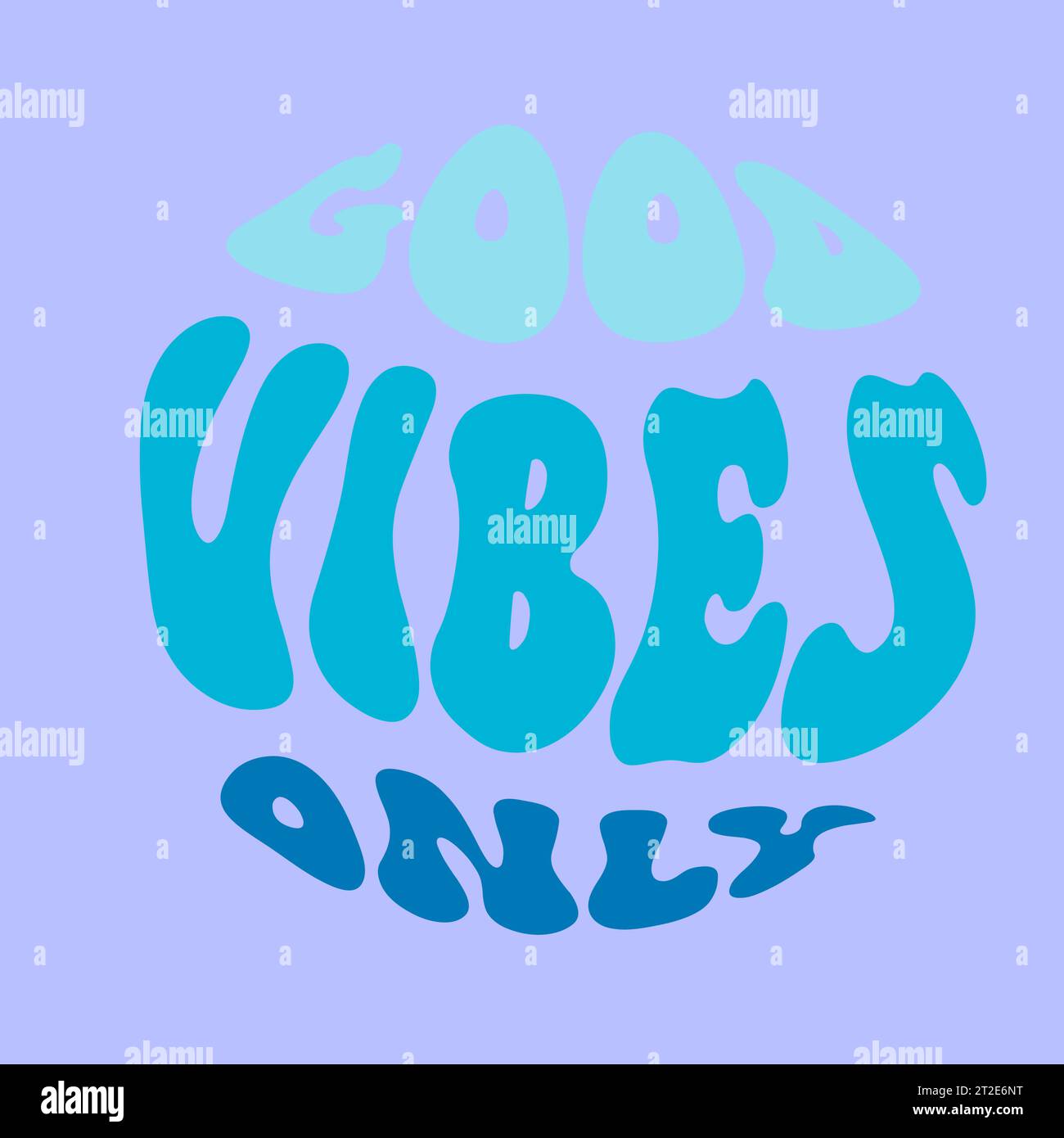 Hand written lettering Good Vibes Only. Retro style, 70s poster, vector ...