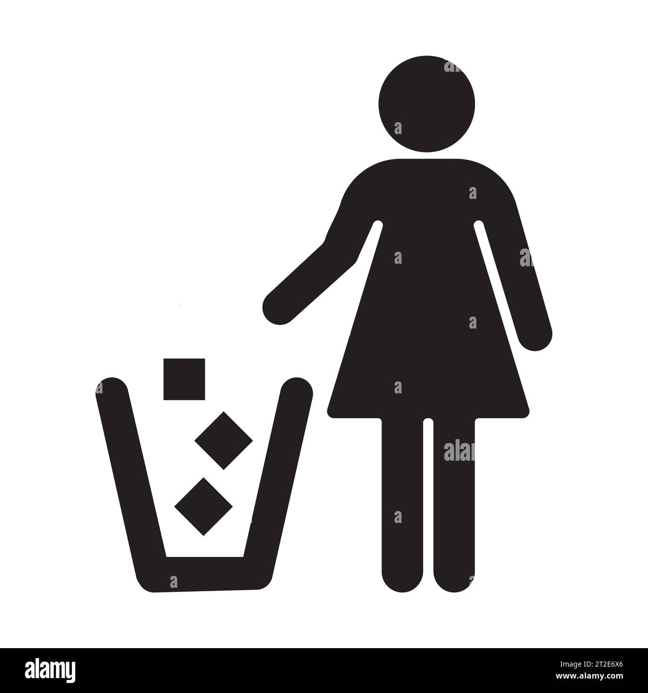 Garbage symbol. Do not litter sign. Trash icon. Logo on white ...
