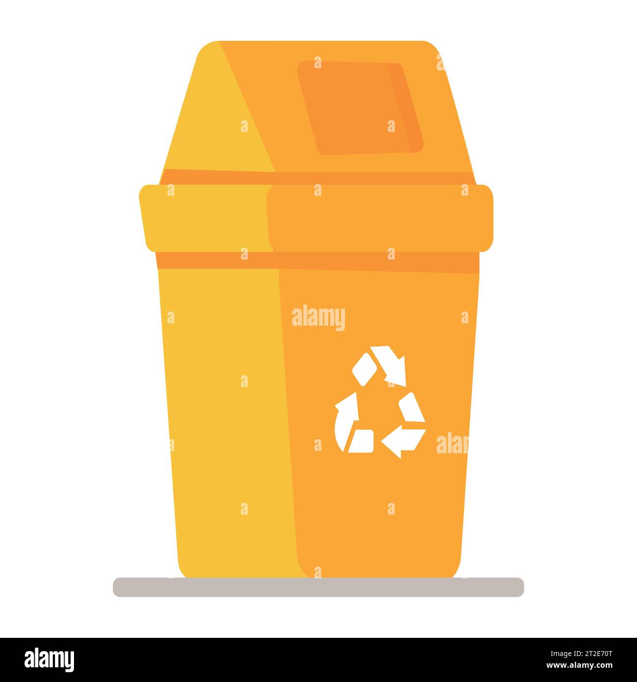 Garbage can vector icon, flat design of trash bin for recycable waste ...
