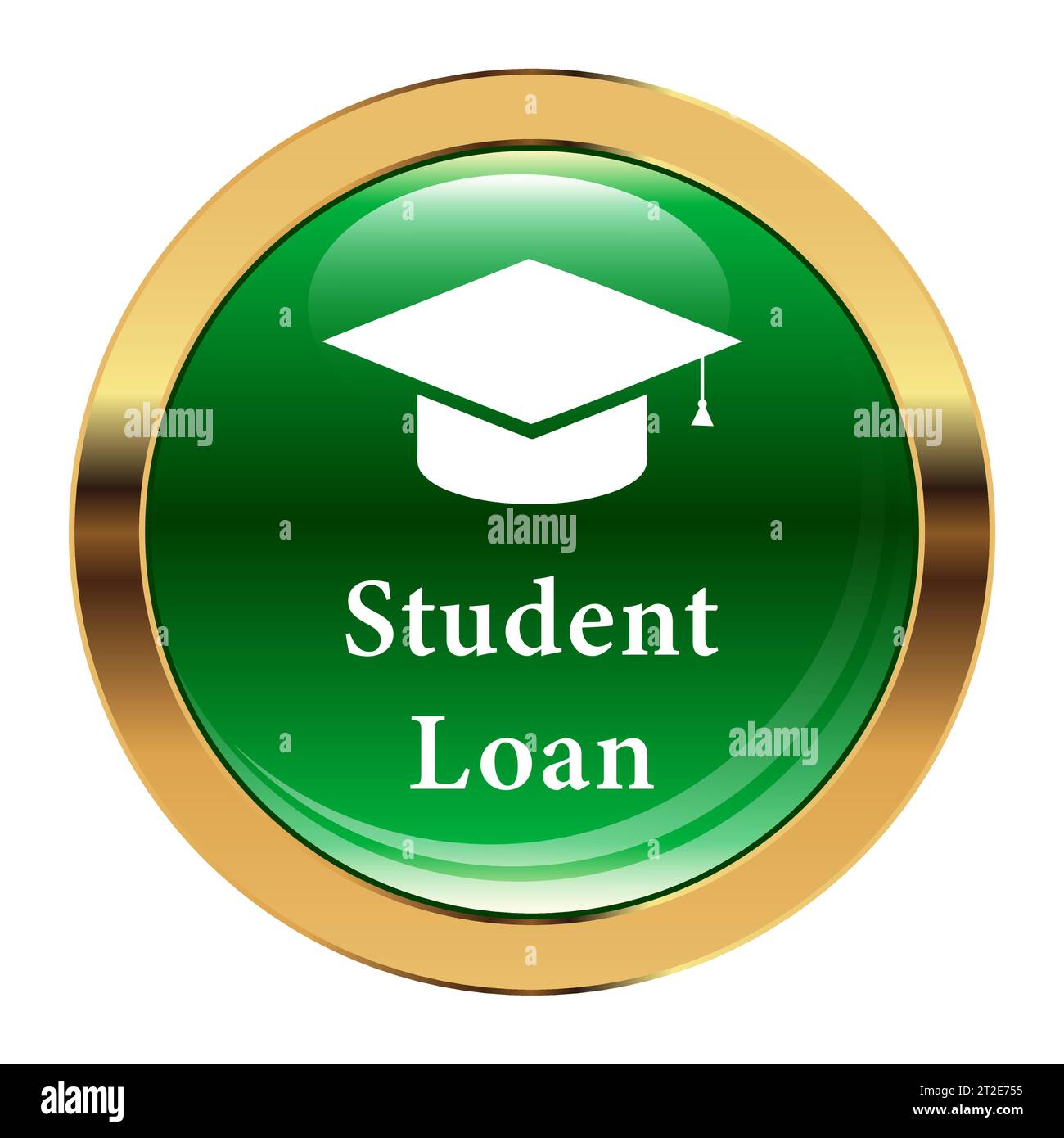 Student loan icon. Internet button on white background Stock Vector ...