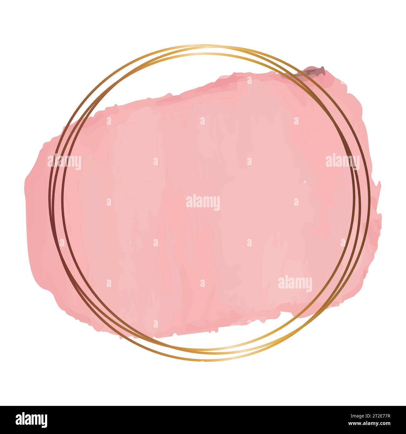 Pink brush strokes and gold lines. Perfect painted design for headline ...