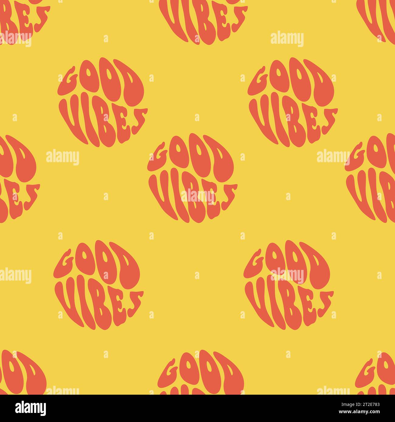 Good vibes only quote in circle seamless pattern,wallpaper. Vector hand ...