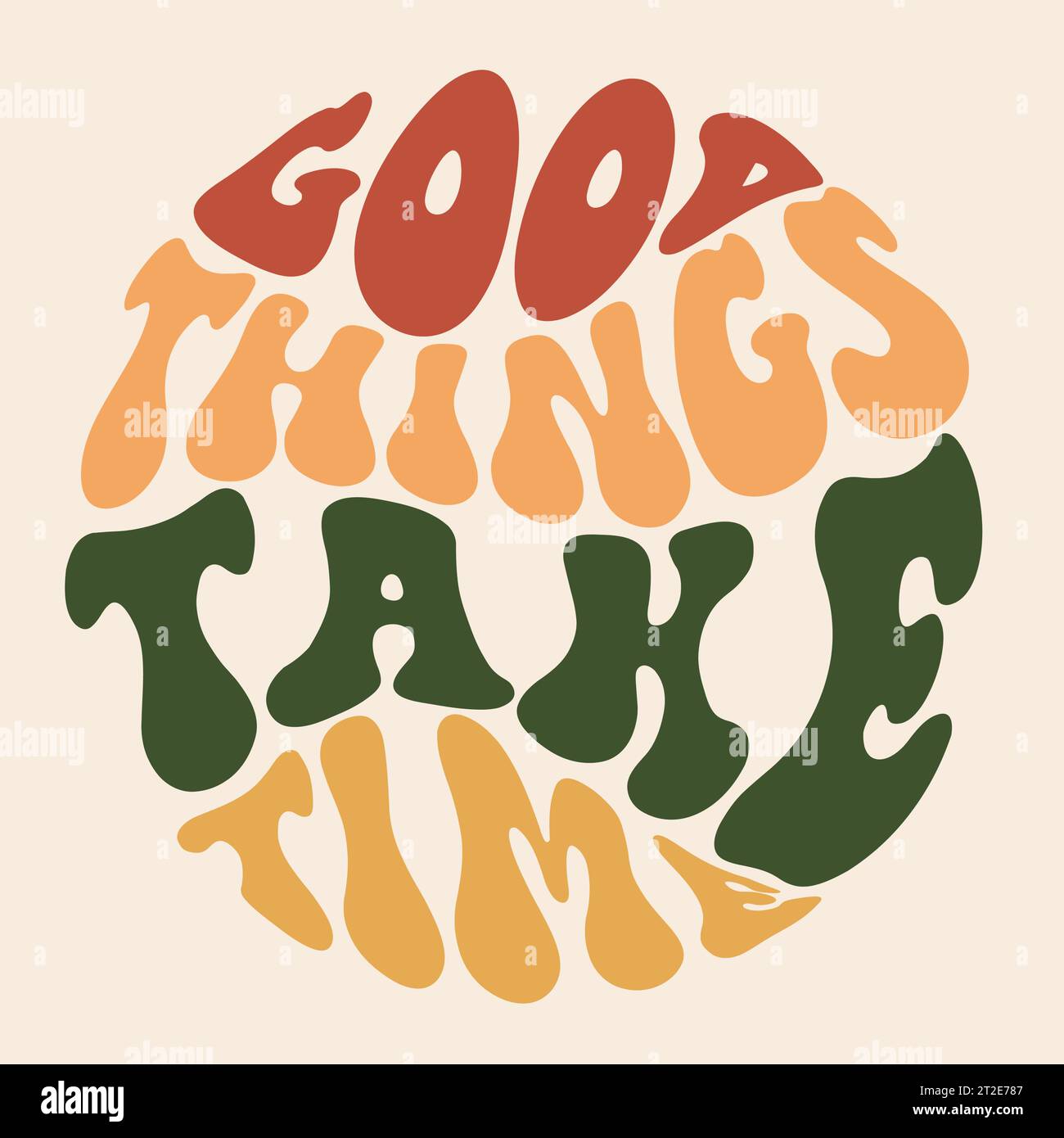 70s retro inspirational slogan print with vintage groovy for graphic ...