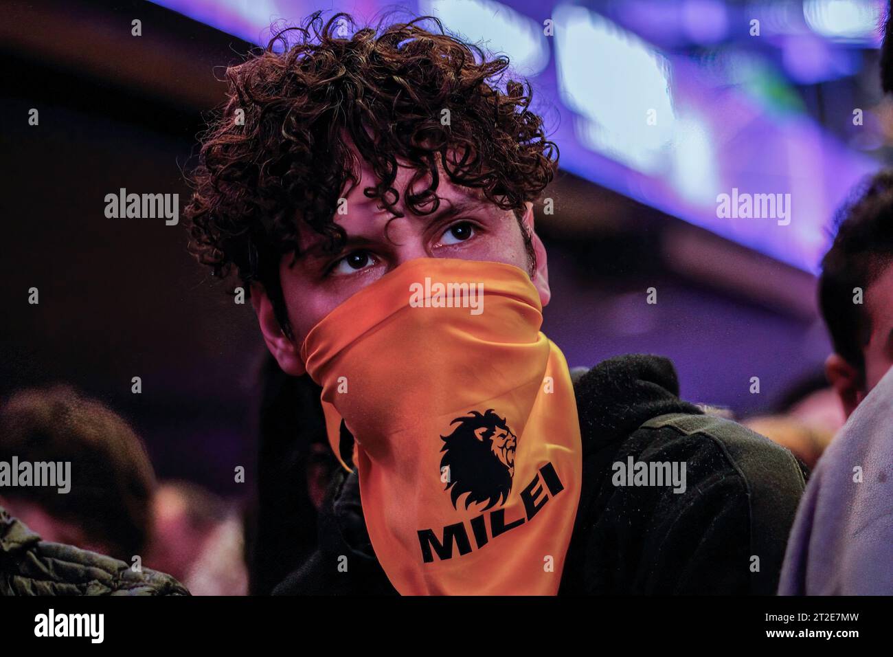 Buenos Aires, Argentina. 18th Oct, 2023. Javier Milei's adherents ...