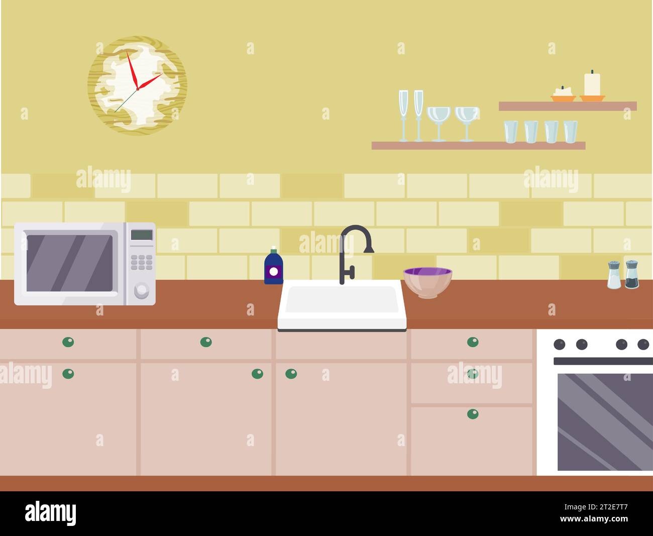 Colorful front with tiles Stock Vector Images - Alamy