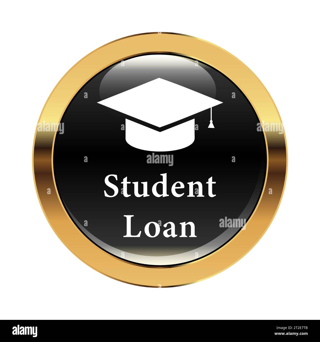 Student loan icon. Internet button on white background Stock Vector ...