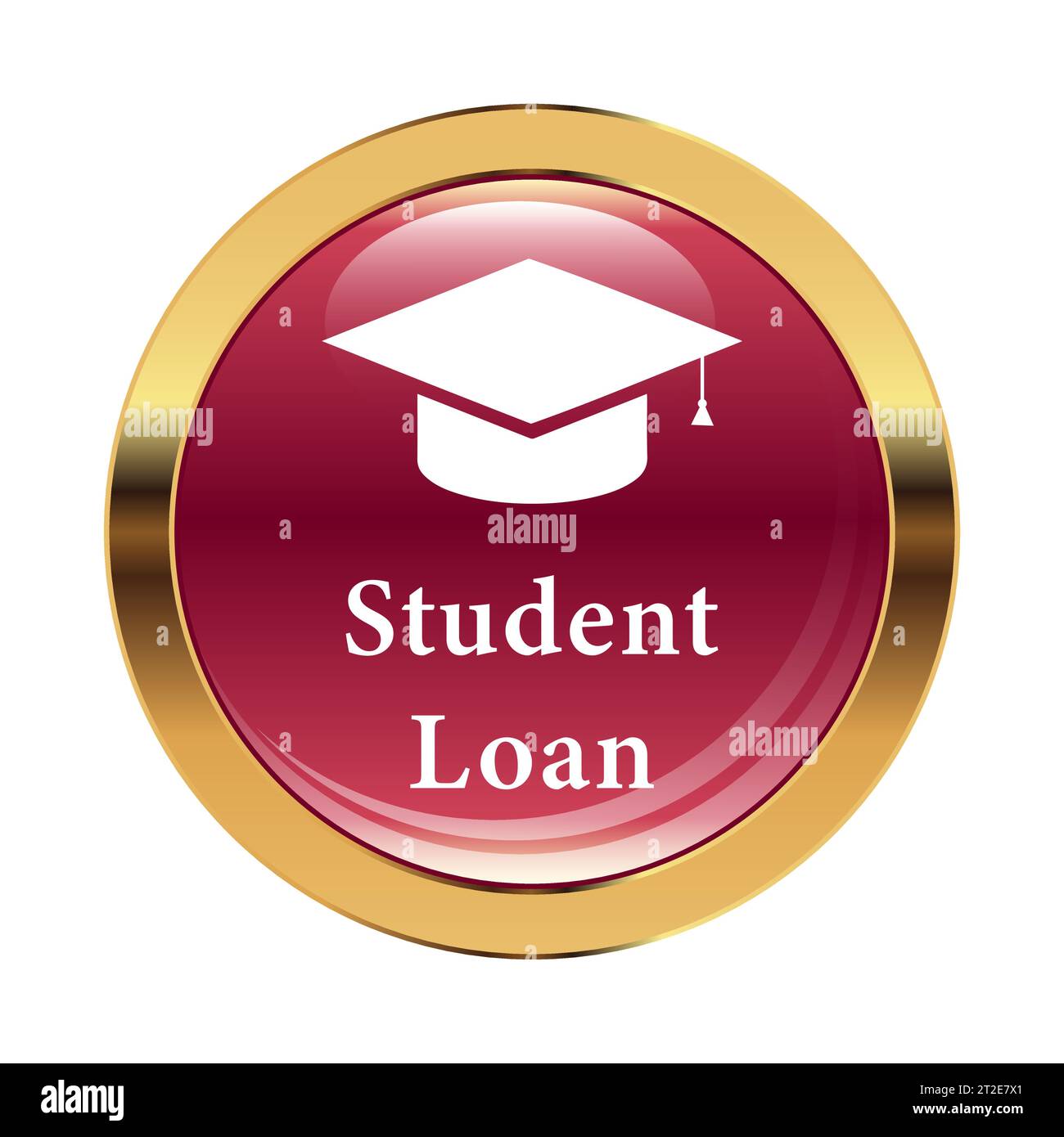 Student loan icon. Internet button on white background Stock Vector ...