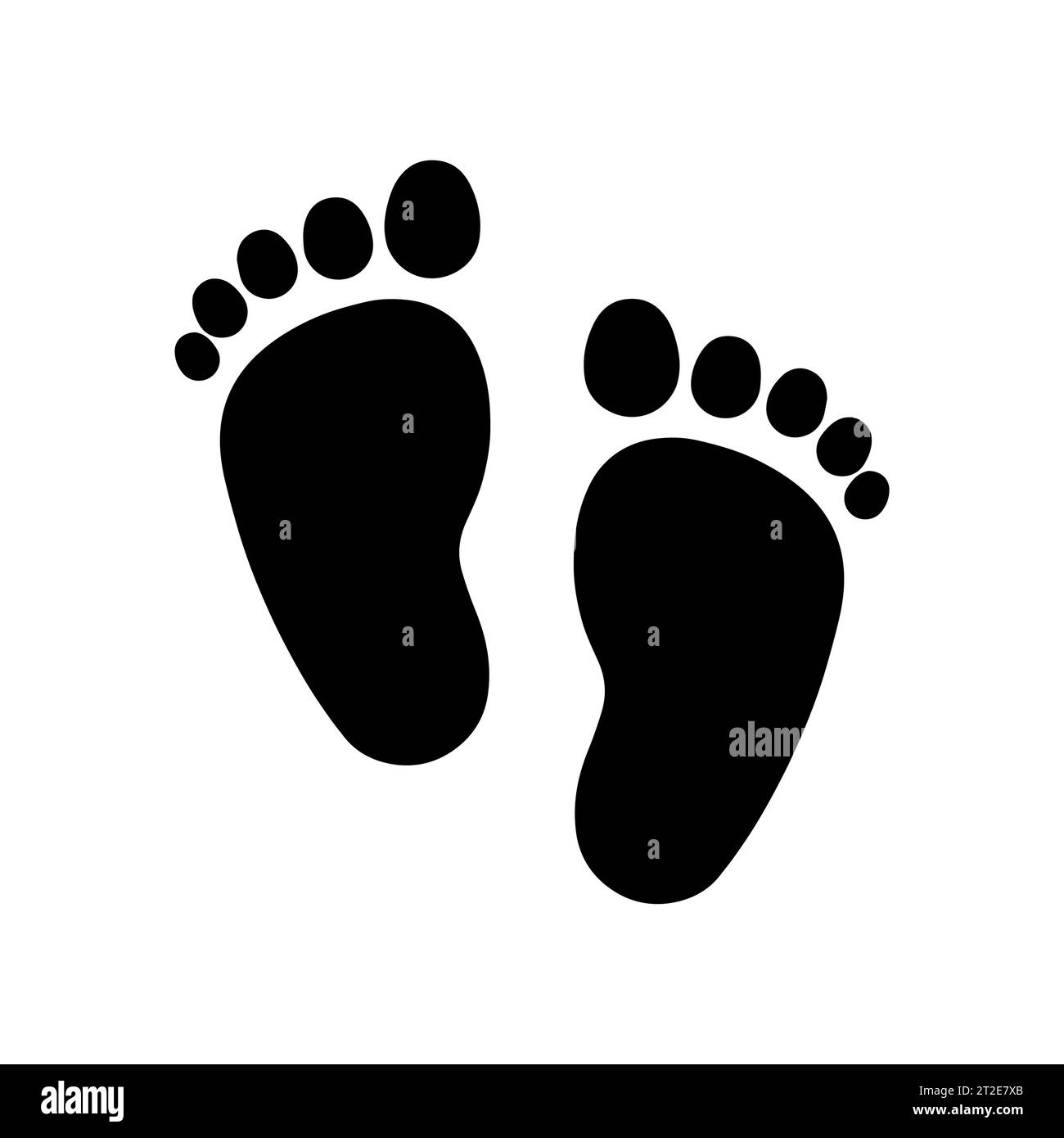 Isolated baby foot legs on a white background print design Stock Vector ...