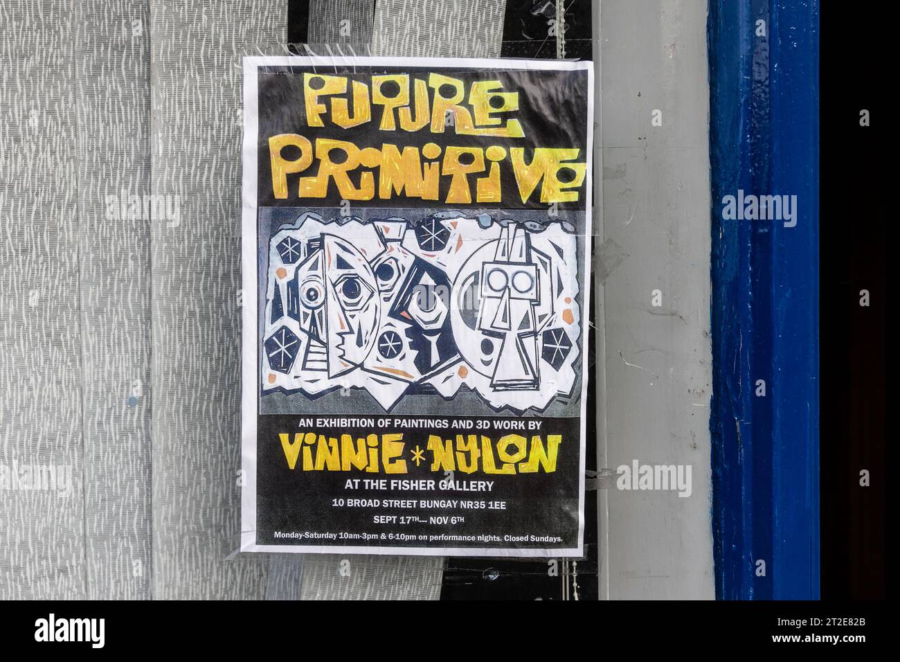 Vinnie Nylon - Future Primitive exhibition poster - dubbed the "Bungay ...