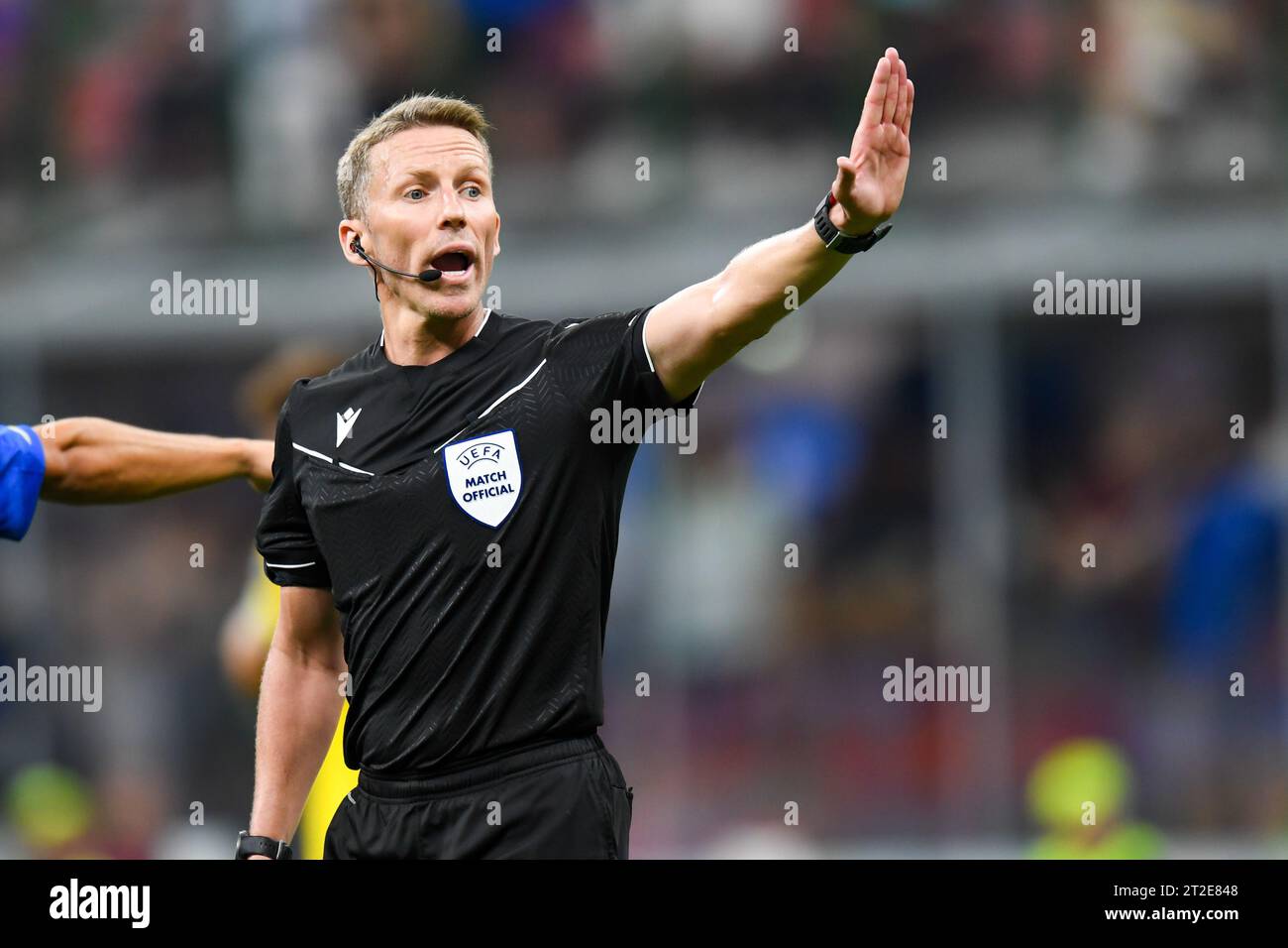 The Referee of the match Alejandro Hernandez of the Spain during UEFA ...