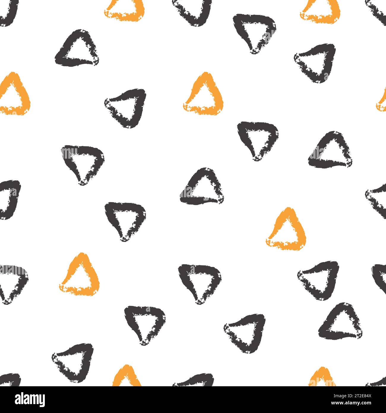 Simple Seamless Vector Pattern with Hand Drawn Irregular Triangles on a ...