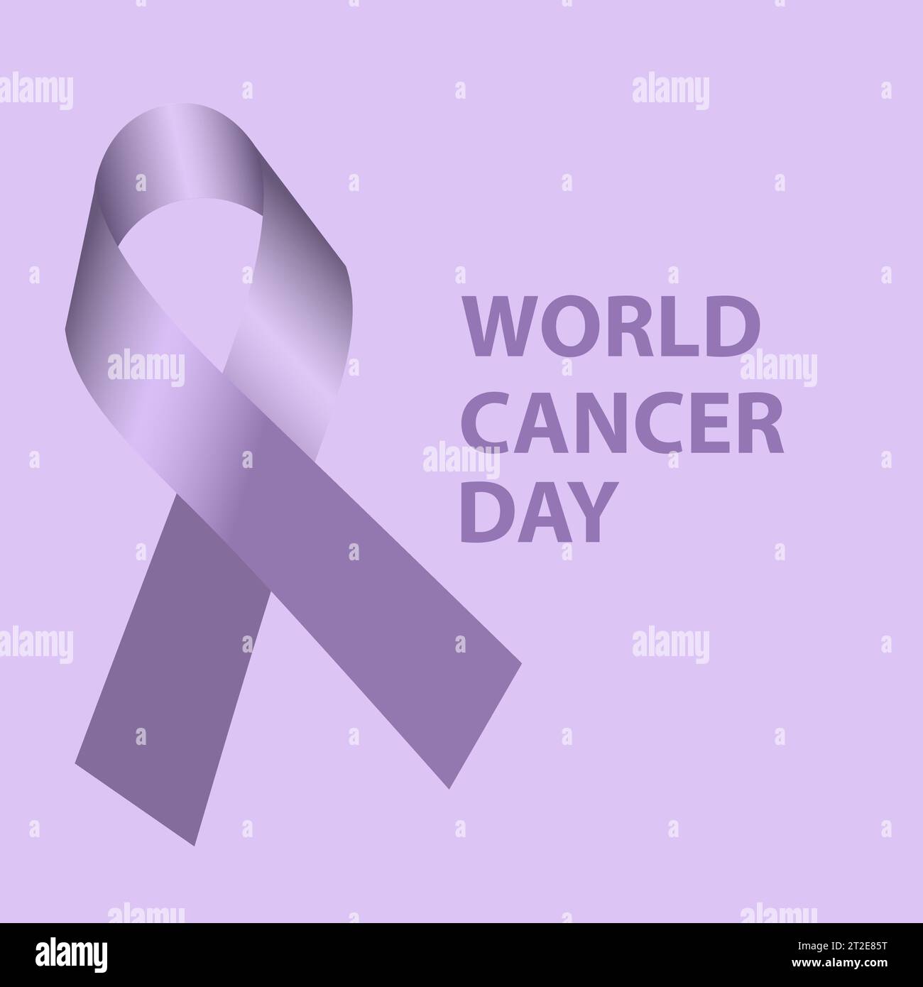 Purple ribbon for all cancer symbol isolated on a white background.4 ...