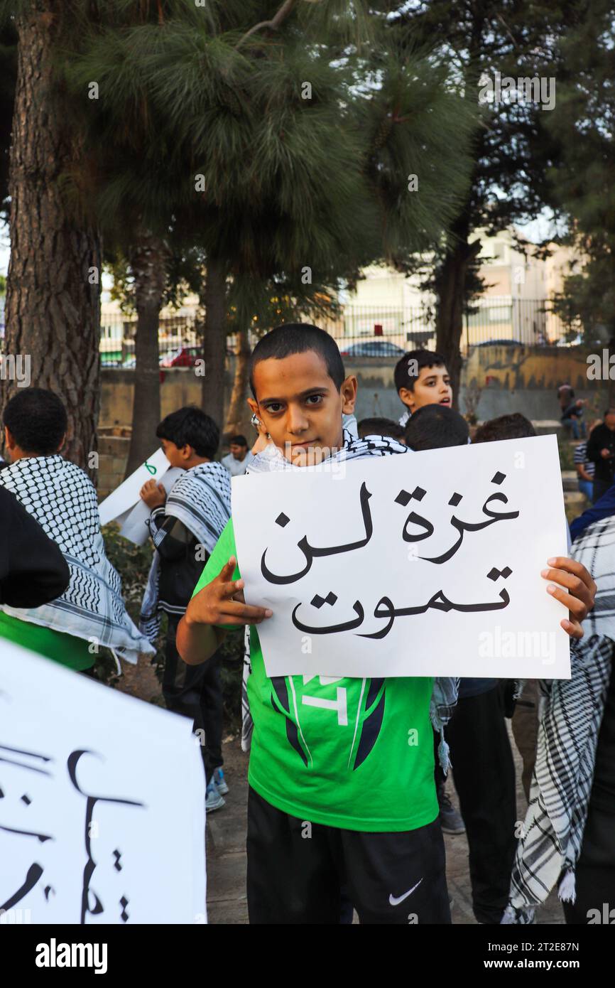 Amman, Jordan - 18 October 2023 : Demonstrations of the Jordanian ...