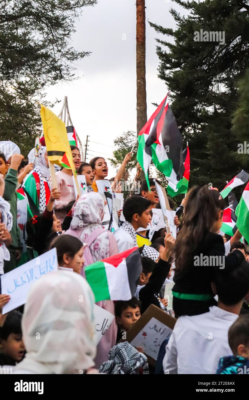 Amman, Jordan - 18 October 2023 : Demonstrations of the Jordanian ...