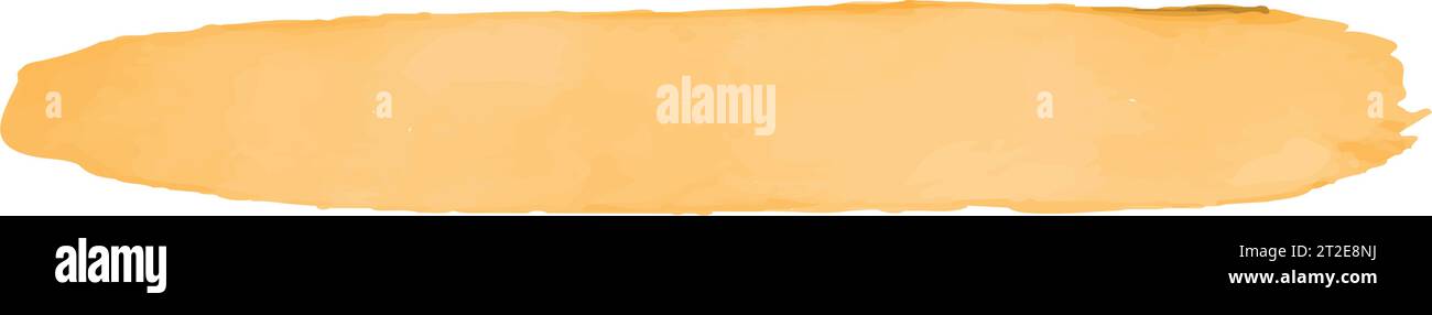 Orange watercolor brush stroke. Paint spot on a white background ...