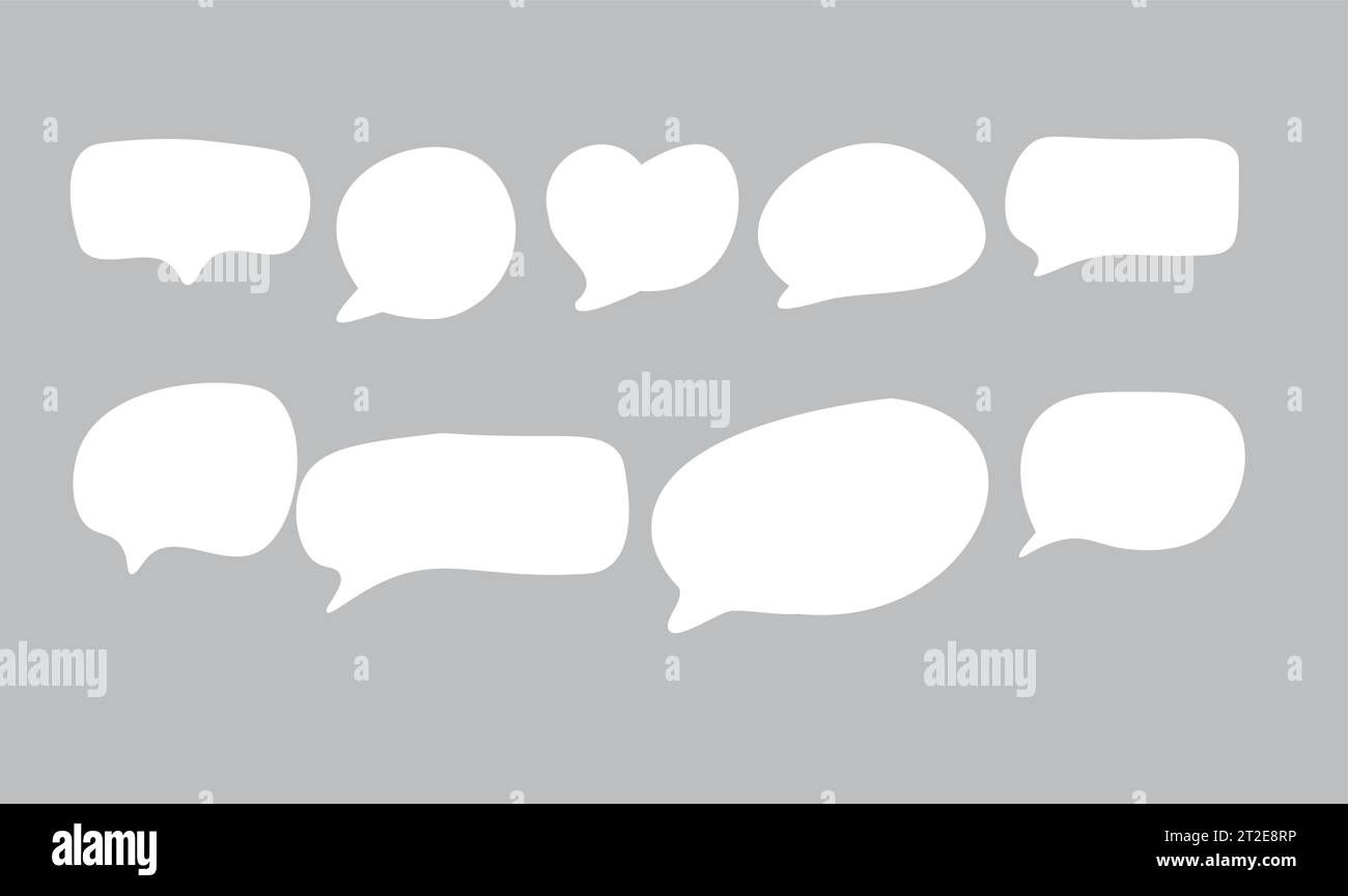 Set of speak bubble text, chatting box, message box design. Balloon ...