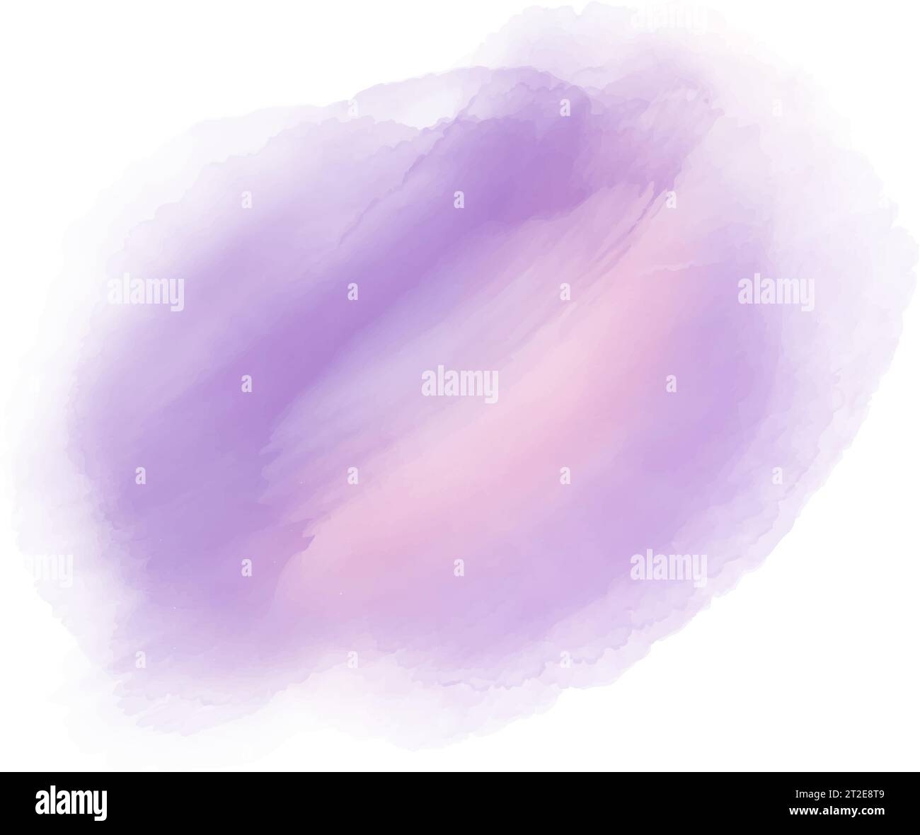 Purple watercolor brush stroke. Paint spot on a white background ...