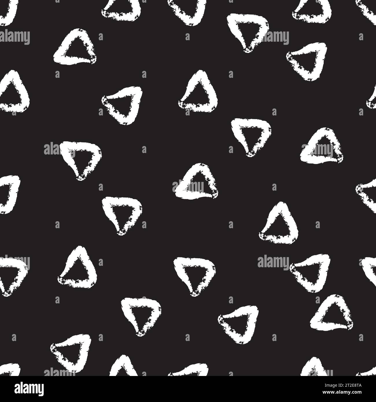 Simple Seamless Vector Pattern with Hand Drawn Irregular Triangles on a ...