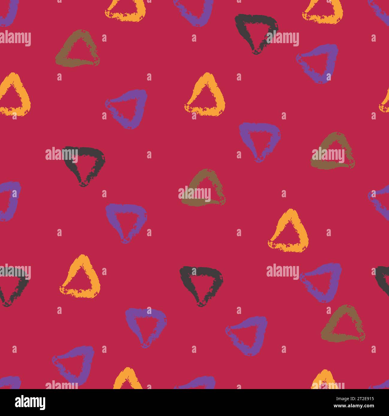 Simple Seamless Vector Pattern with Hand Drawn Irregular Triangles on a ...