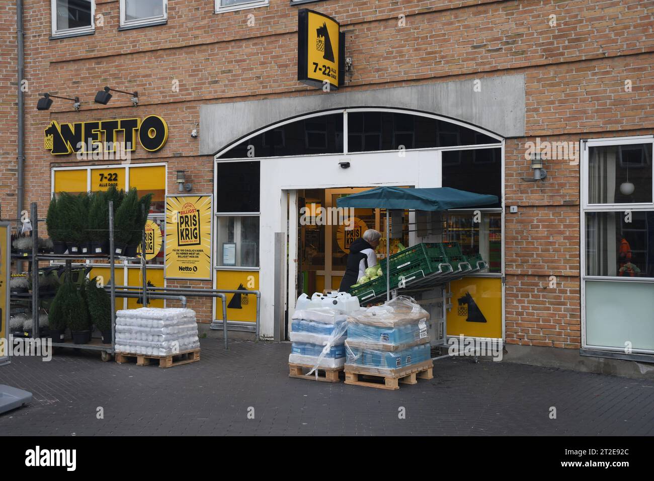 Copenhagen, Denmark /19 October. 2023/.Netto groceyr store in Kastrup ...