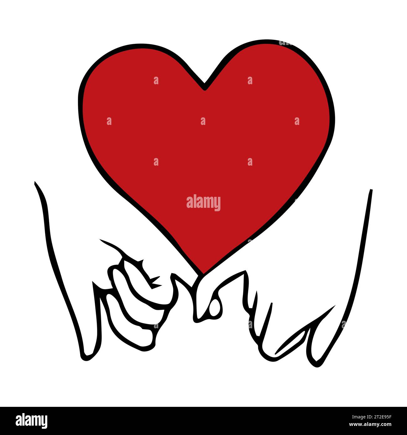 Pinky promise holding fingers hand with red heart concept.Pinky promise ...