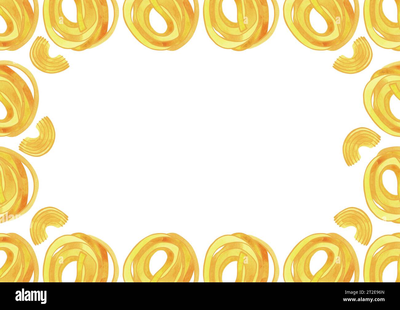 Rectangular A3 frame made of different types of Italian pasta for ...