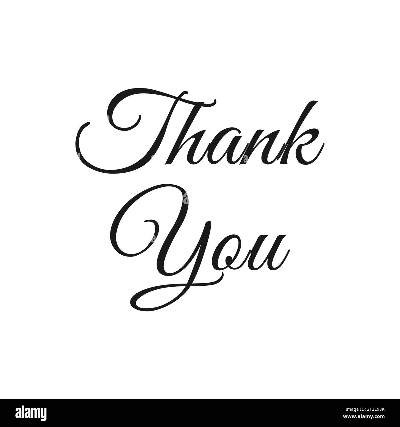 Thank You handwritten inscription. Hand drawn lettering. Thank You ...