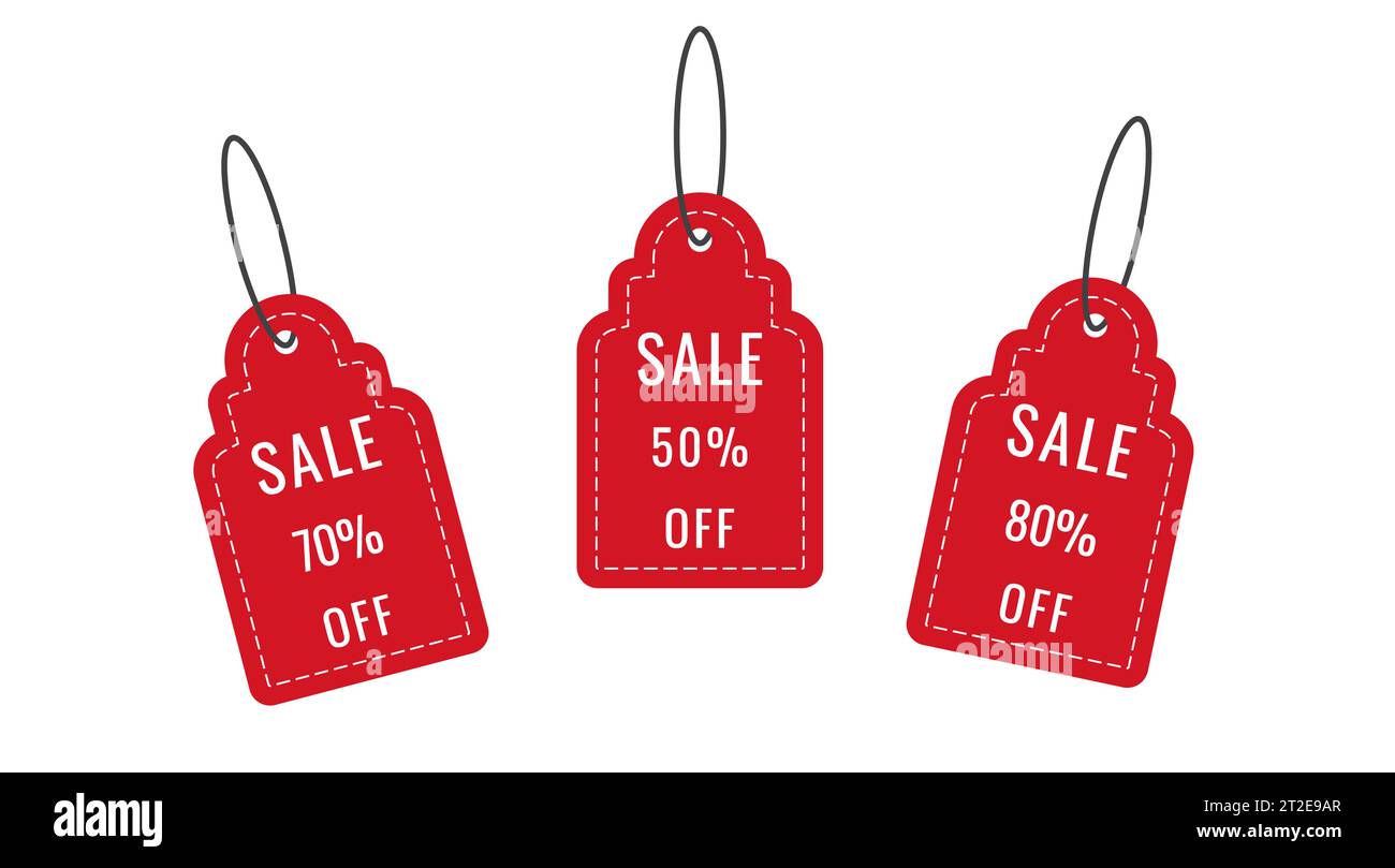 Set of sale decorative tags and labels, template shopping labels ...