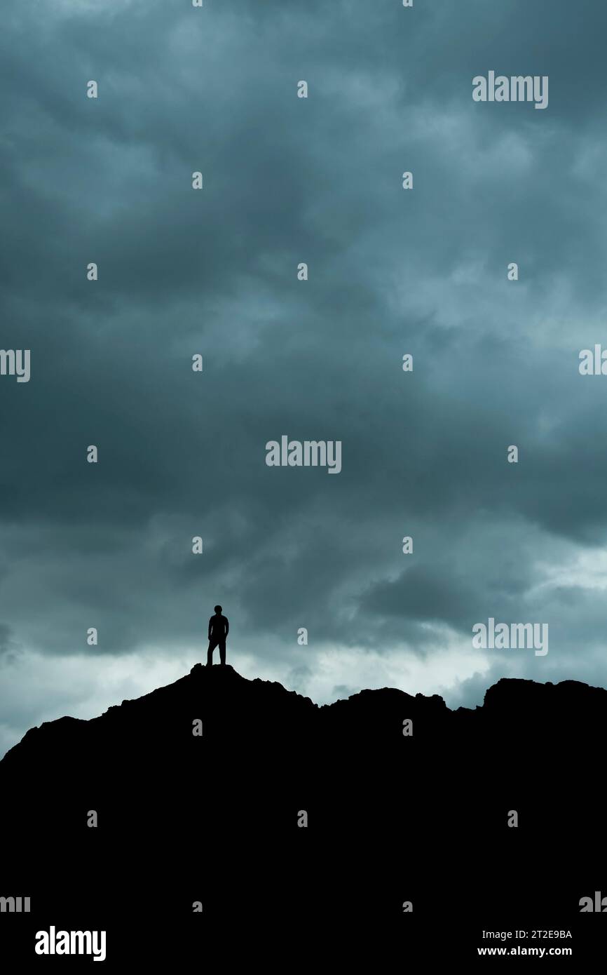 Man standing silhouette hi-res stock photography and images - Alamy