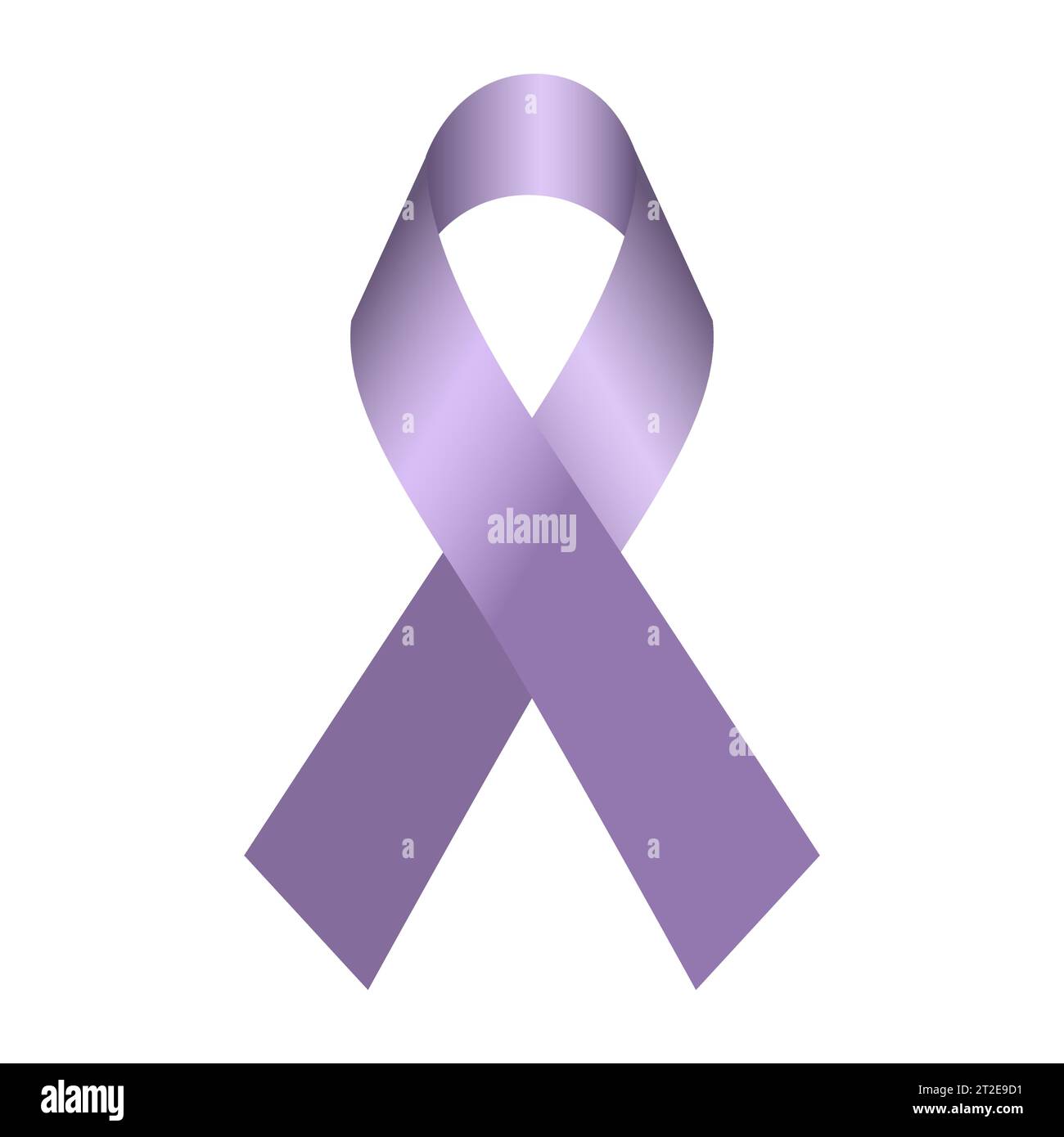 Purple ribbon for all cancer symbol isolated on a white background ...