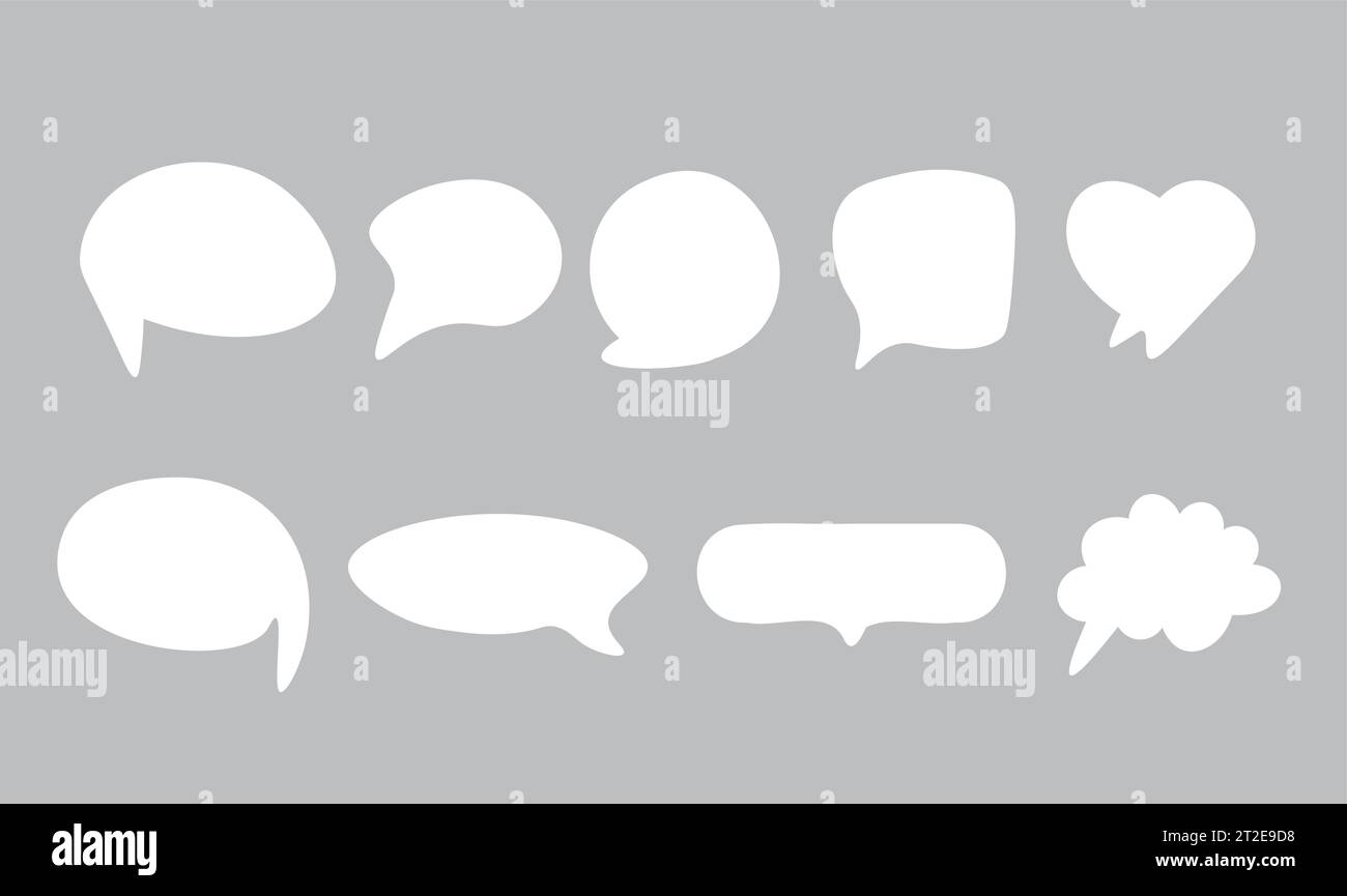 Set of speak bubble text, chatting box, message box design. Balloon ...