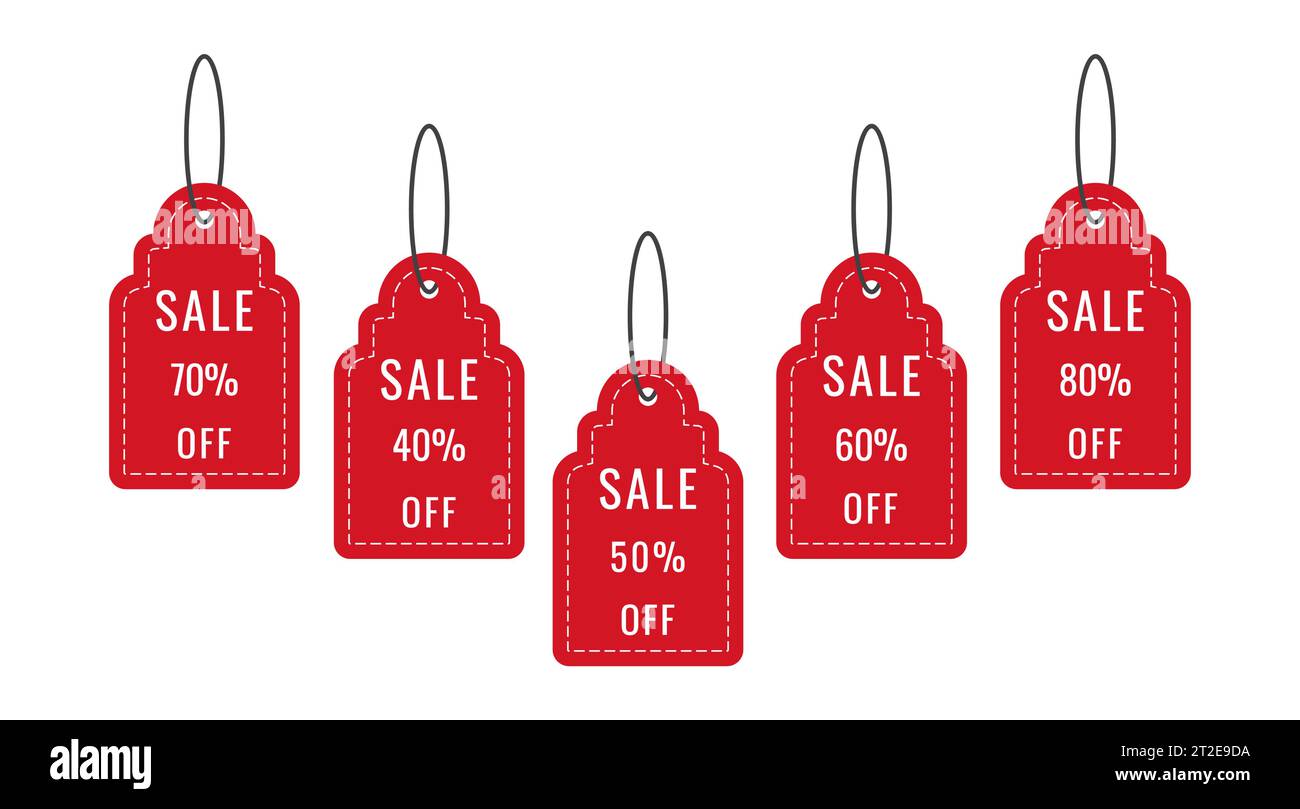 Set of sale decorative tags and labels, template shopping labels ...