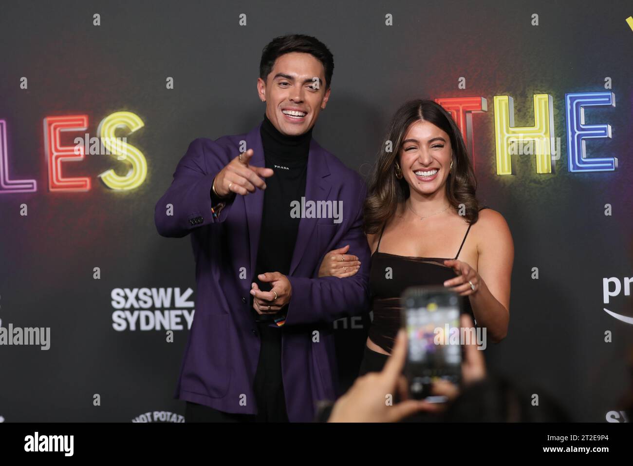Sydney, Australia. 19th October 2023. John Pearce and wife Jessie Adamo ...
