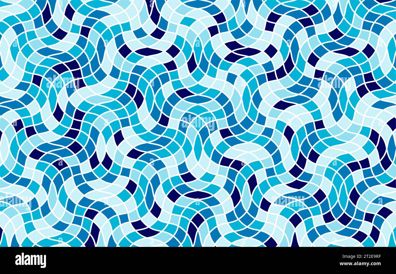 Wavy Mosaic Geometric Pattern.Beautiful mosaic design.Perfect for gift ...