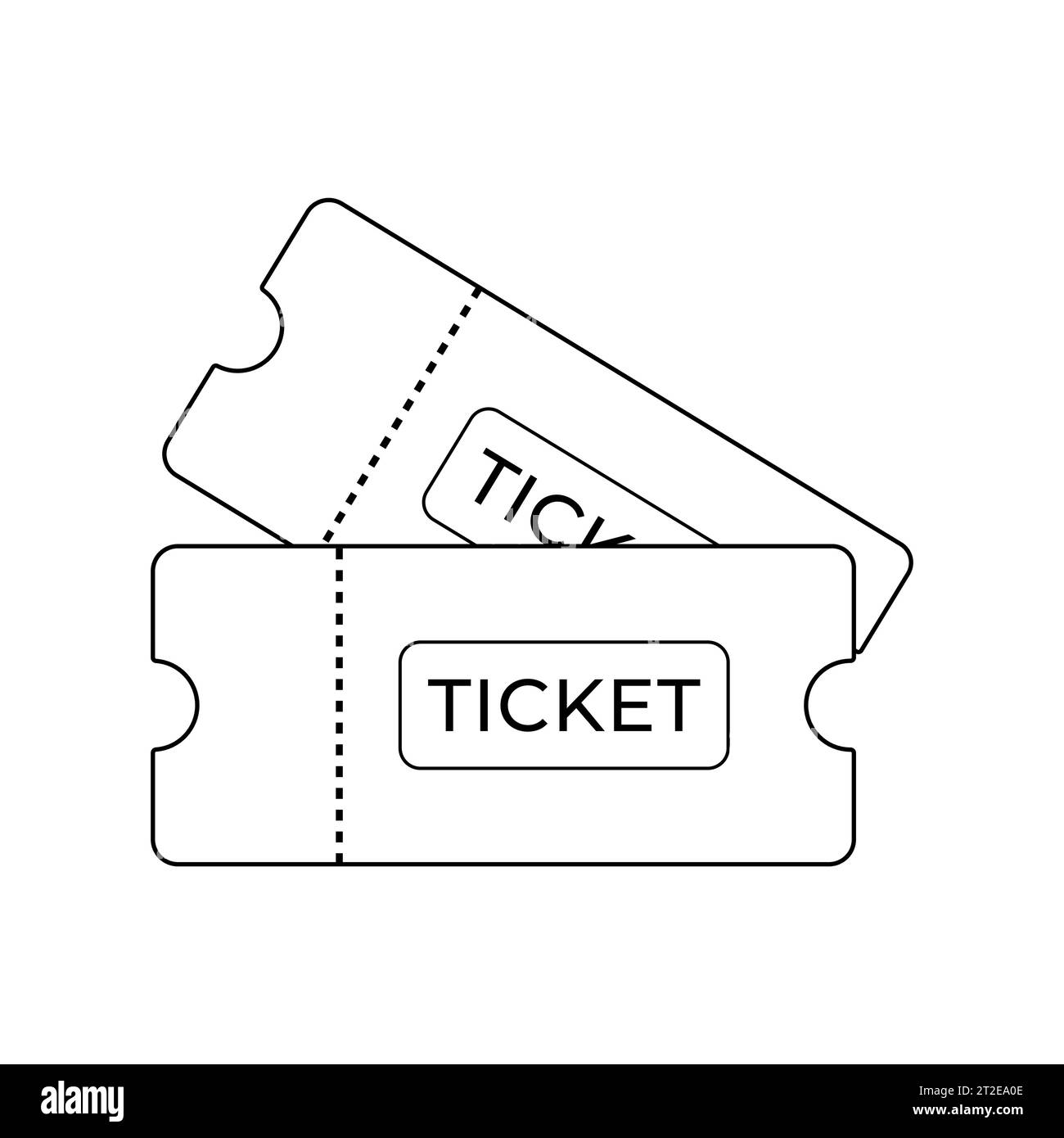 Ticket line art. Outline ticket icon. Vector Stock Vector Image & Art ...