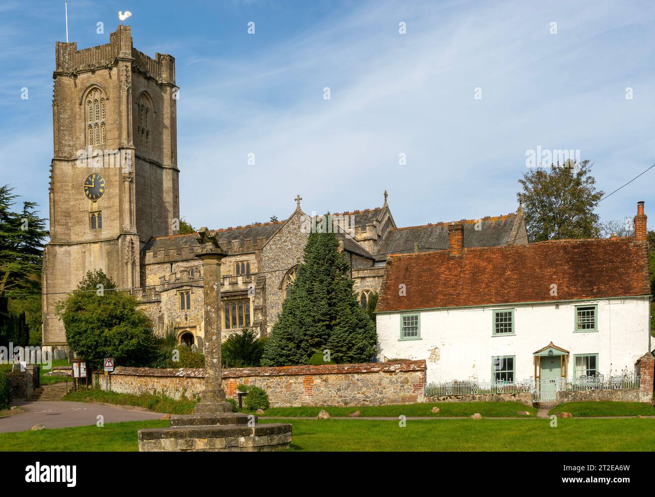 Historic buildings cottage and church of Saint Michael, Aldbourne ...