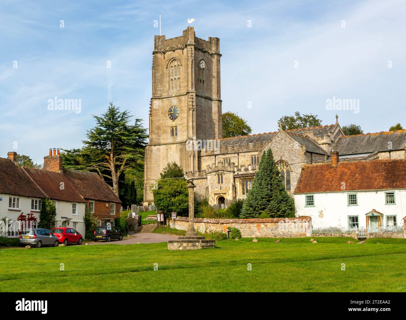 Historic buildings cottages and church of Saint Michael, Aldbourne ...
