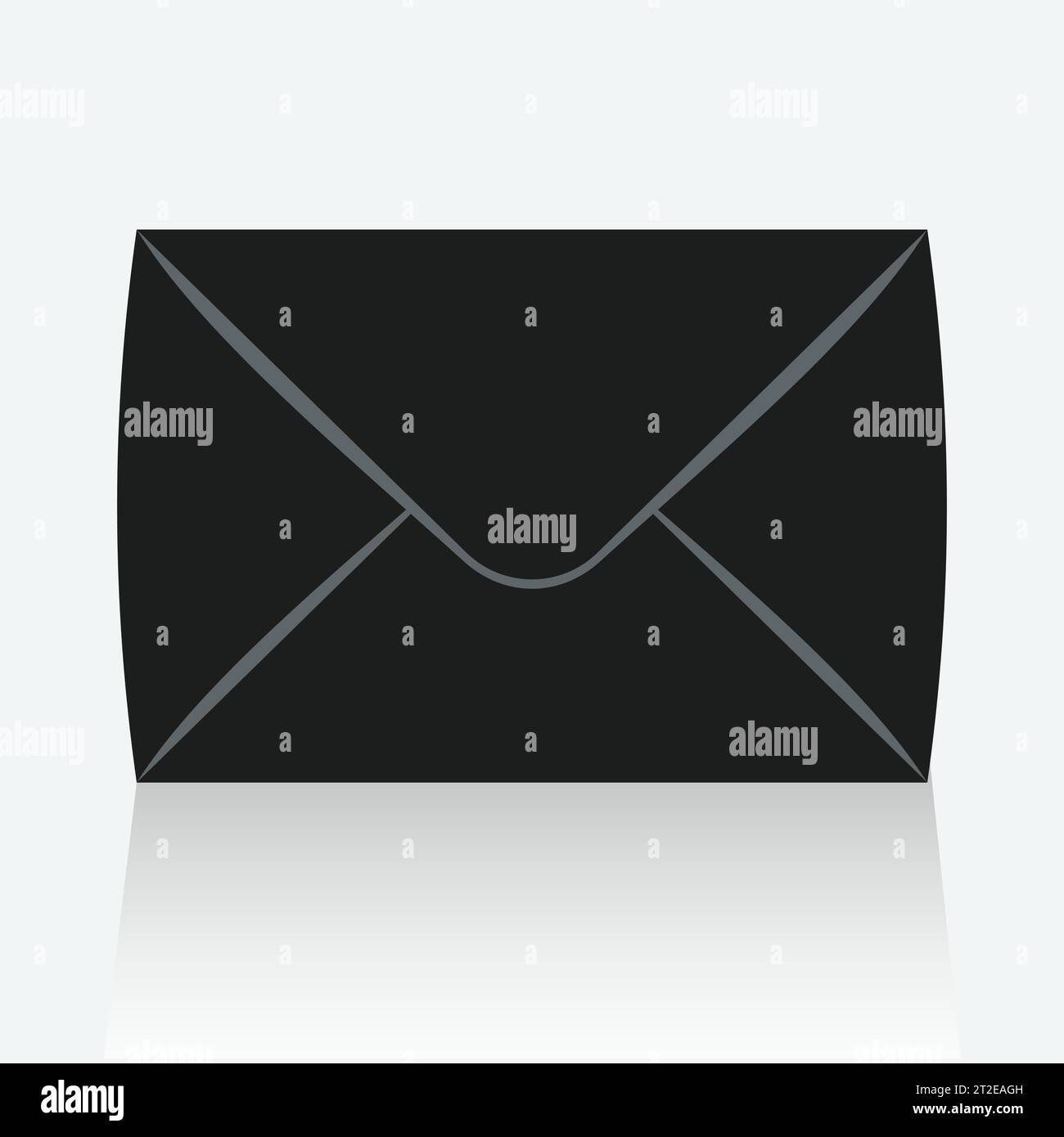 Black envelope. Vector envelope isolated on a background Stock Vector ...