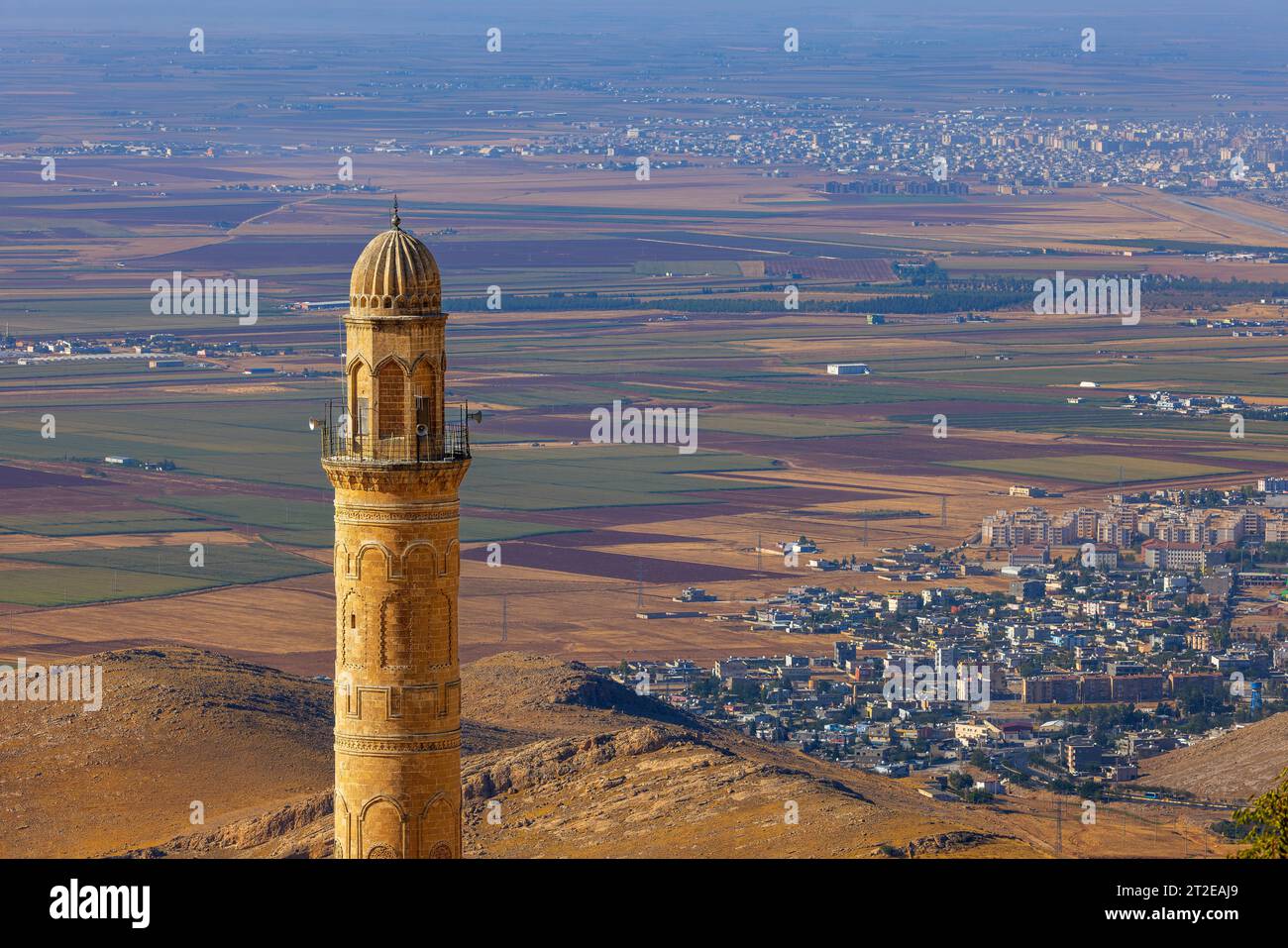 Ancient and stone houses of Old Mardin (Eski Mardin) with Mardin Castle ...