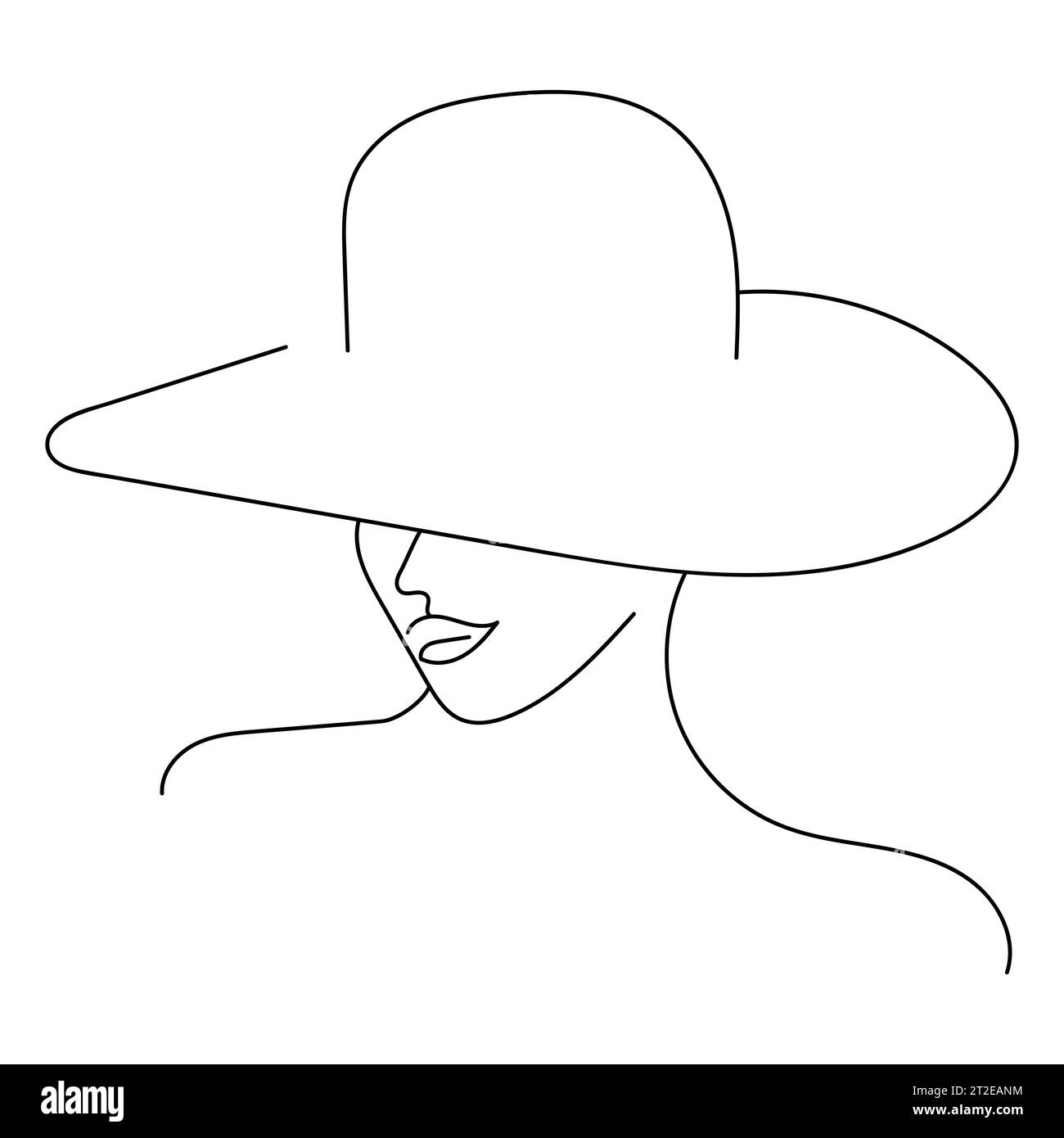 Women's faces in one line art style. Continuous line art in elegant ...