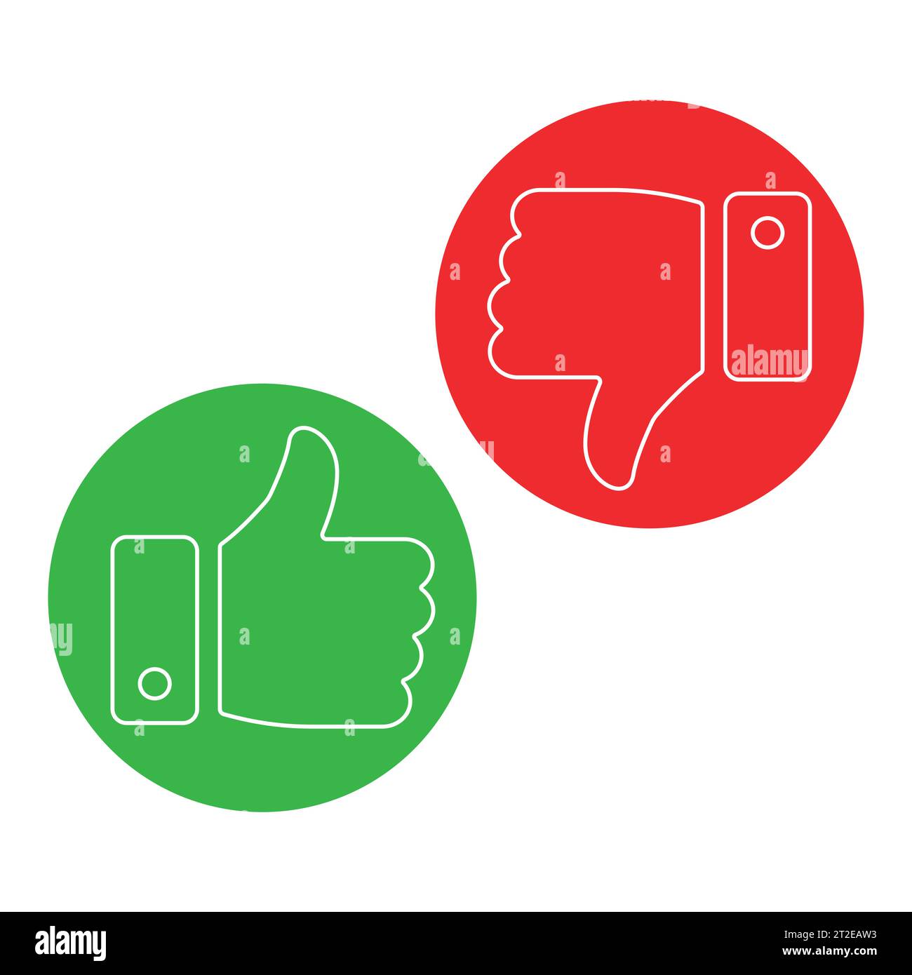 Thumbs up and thumbs down icon. Like and dislike line sign. Disagree ...
