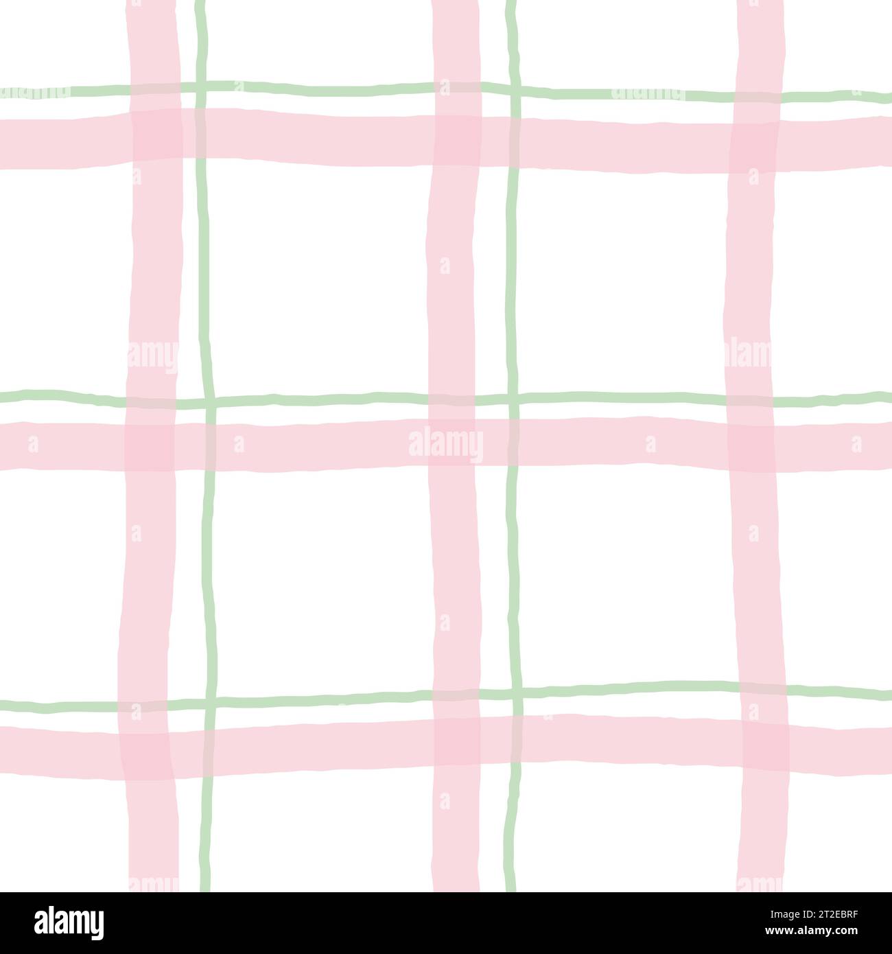 Delicate Cottagecore cute Plaid Checks Vector Pattern. Pink homestead ...