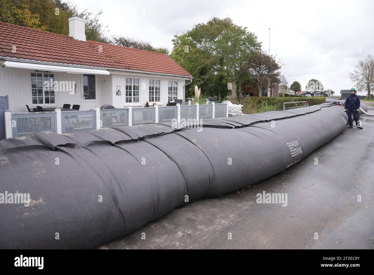 Employee from The Danish Emergency Management Agency preparing for the ...