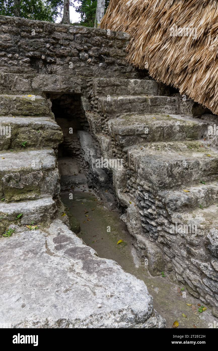 Excavation showing earlier construction layers in the North Acropolis ...