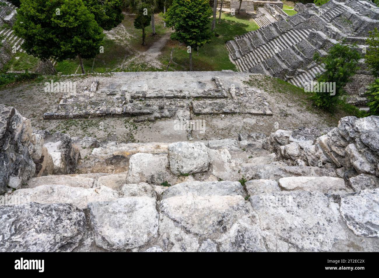 Structure 142, a temple pyramid in the North Acropolis in the Mayan ...