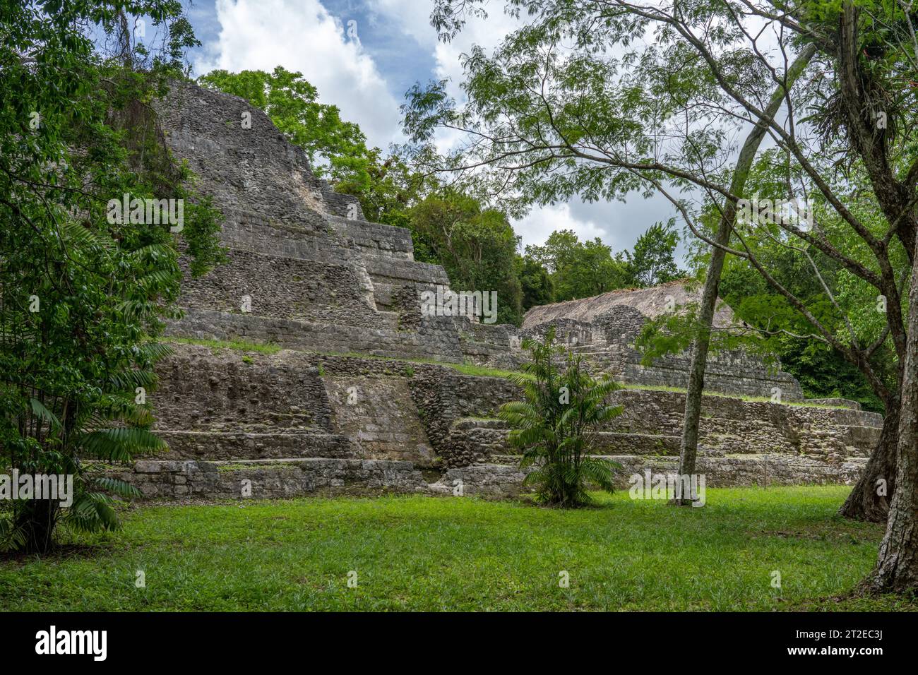 The North Acropolis in the Mayan ruins in Yaxha-Nakun-Naranjo National ...